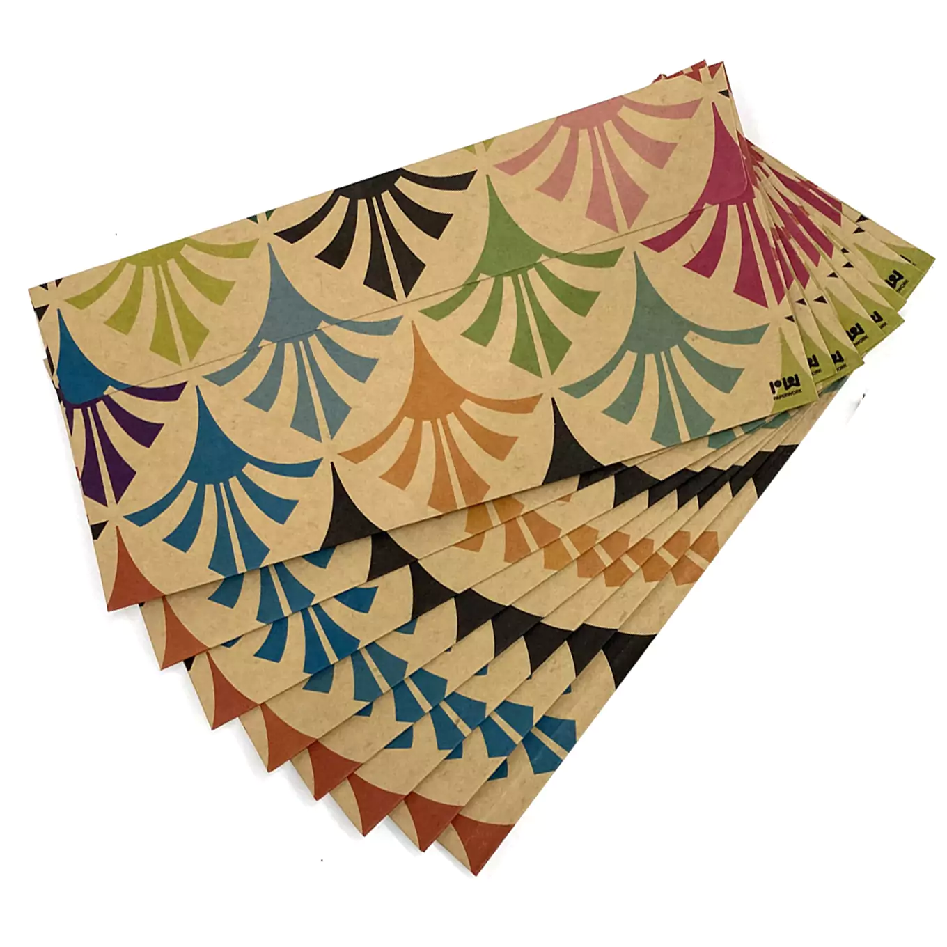 10 Envelopes Craft Paper (3x7Inches) Art Deco Color - PAPERWORK